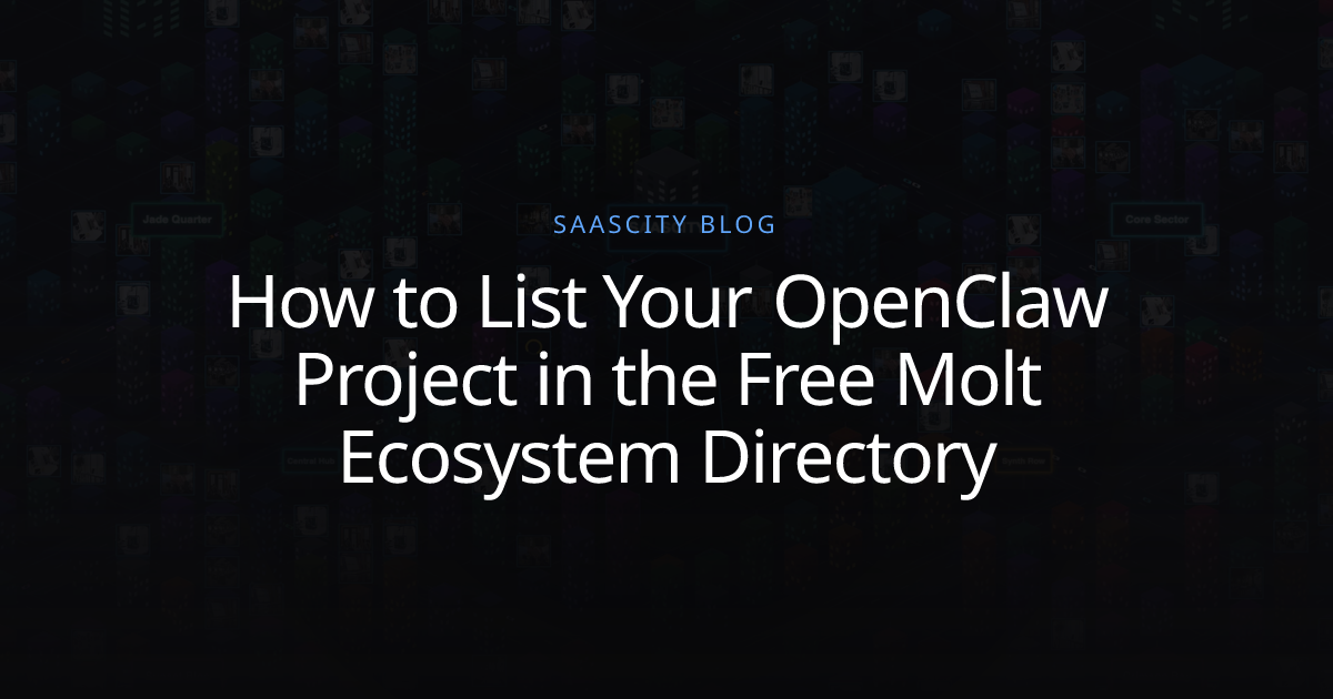 How to List Your OpenClaw Project in the Free Molt Ecosystem Directory ...